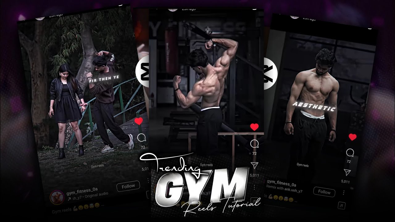 Instagram trending GYM reels video editing | Gym video editing tutorial ...