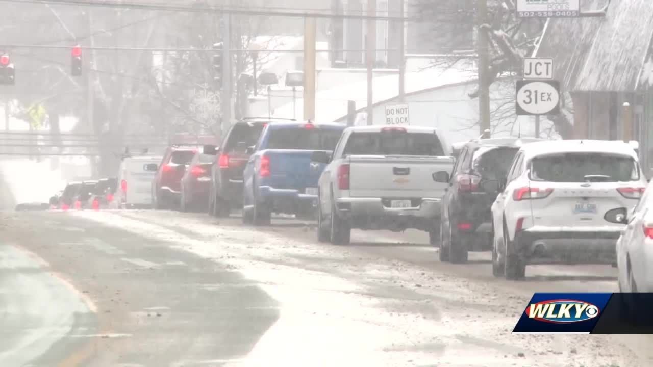 Snow may turn to ice, as slick roads continue causing accidents - YouTube
