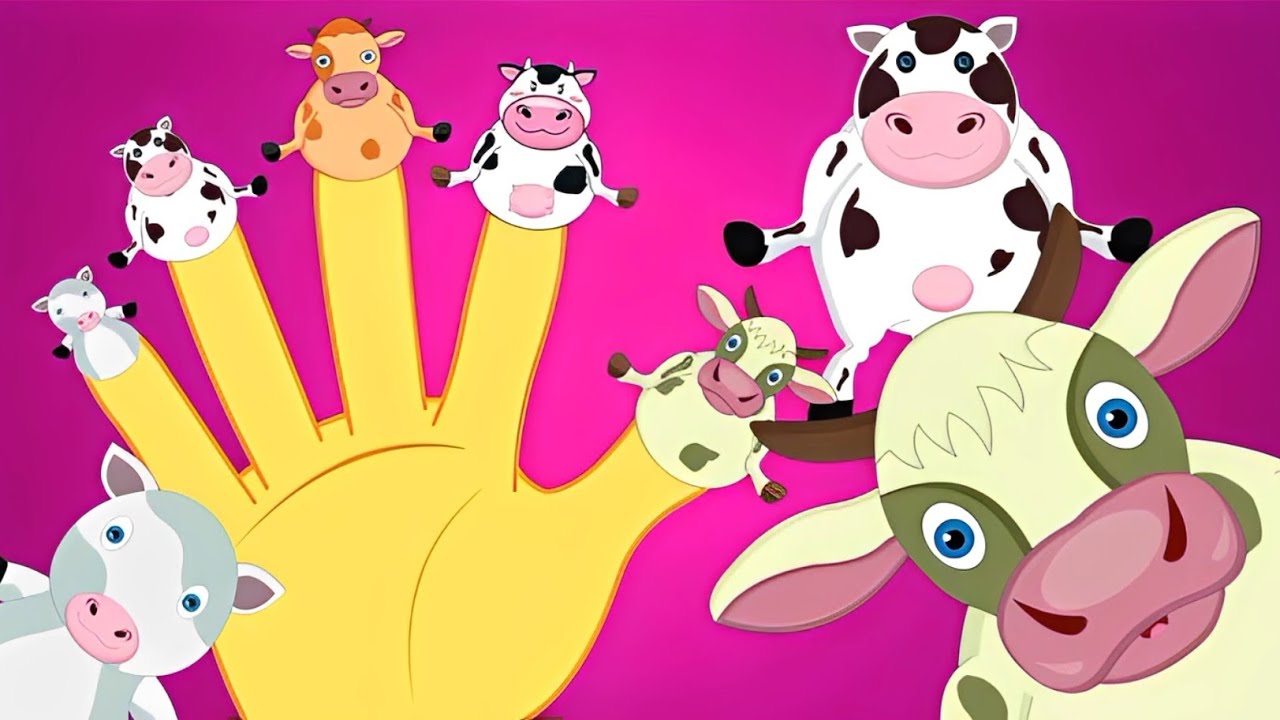 Family finger cows - YouTube