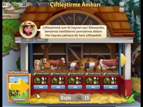 Farmville 2 İnek Çiftleştirme Ahırı (Cow Breeding)