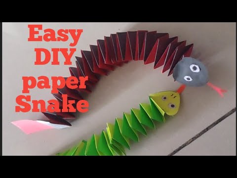 Moving Paper Snake || How To Make Easy Paper Snake 🐍|| Easy Craft Idea ...
