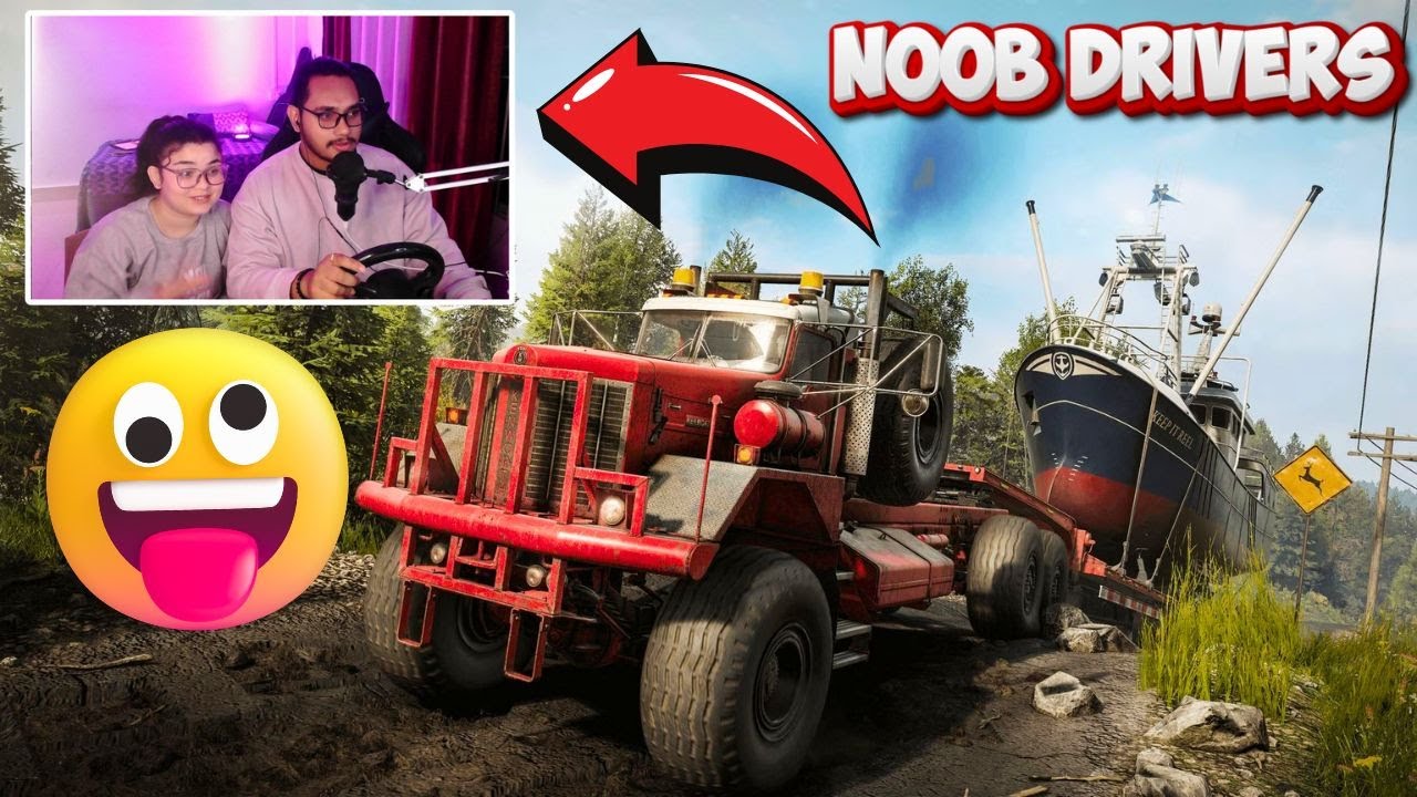 NOOB DRIVERS Driving a TRUCK 😂 - SnowRunner - YouTube