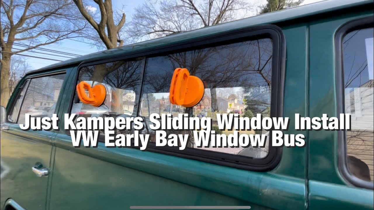 @justkampers Sliding Window Install On VW Bay T2 Bus - YouTube