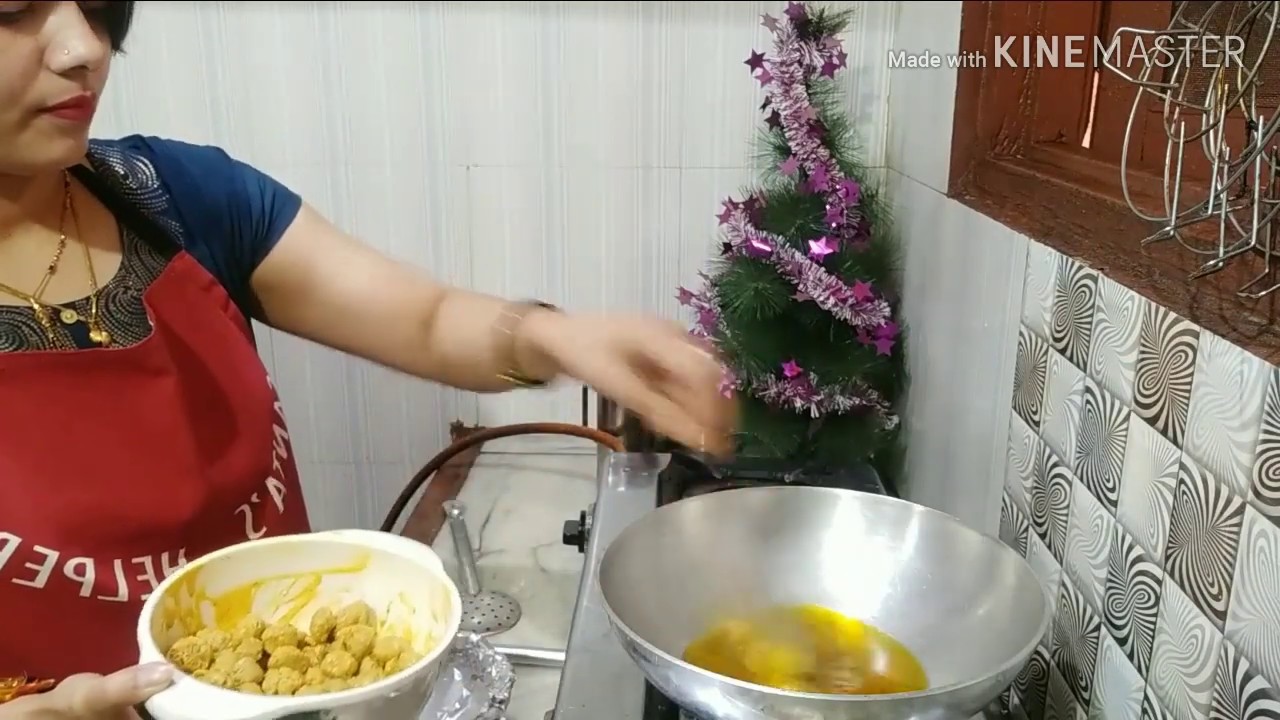 Recipe of tasty nutri nuggets curry in my style - YouTube