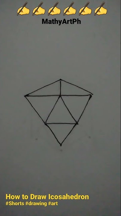 How to Draw Icosahedron - YouTube