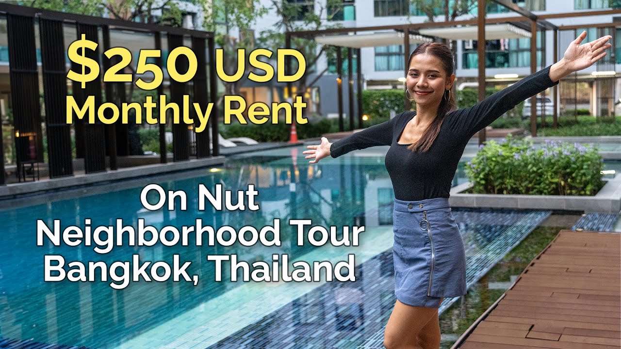 $250 Apartment in Bangkok - On Nut Neighborhood Tour - YouTube