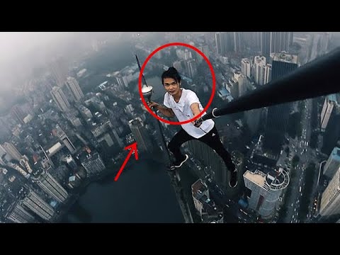 DEATH PLUNGE Horror moment daredevil Wu Yongning falls to his death ...