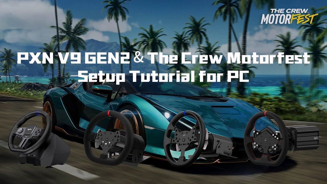 PXN V9 GEN2 Wheel Racing Simulator & The Crew Motorfest Game Demo for ...