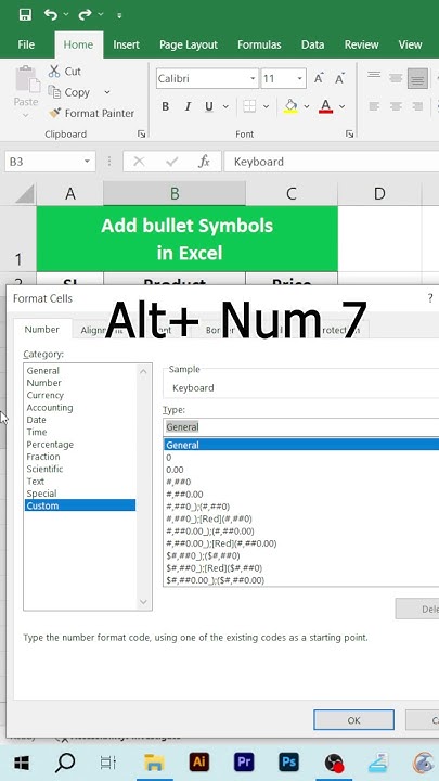 How to Insert Bullet Symbols in Excel – Quick Trick #excelshortcuts # ...