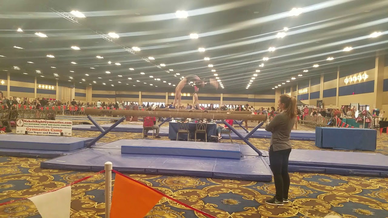 2018 Makayla's lvl 8 beam routine - YouTube