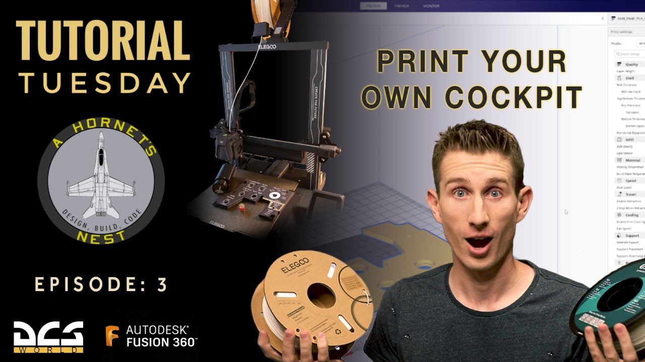 Ep: 3 - Print Your Own Flight Simulator Cockpit - YouTube