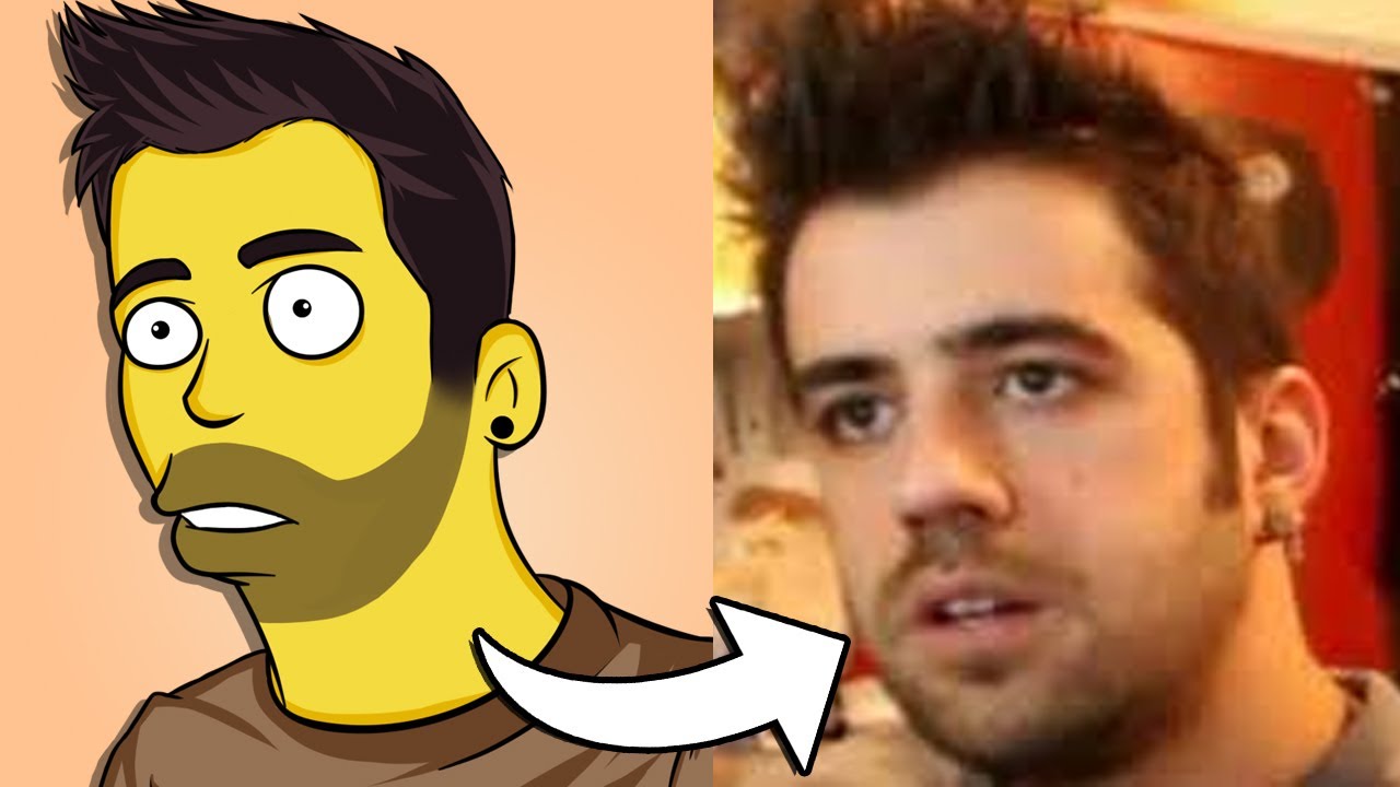 DIBUJANDO A AURONPLAY AL ESTILO DE LOS SIMPSON - YouTube