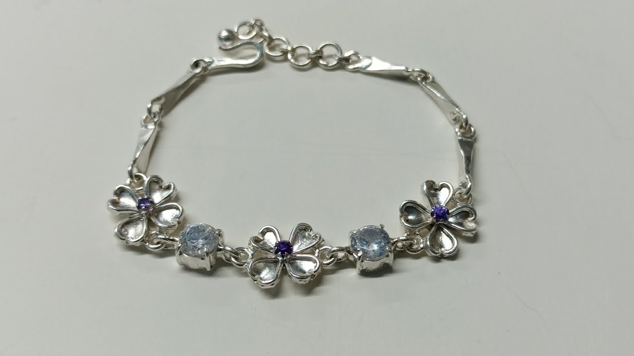 Making Silver Bracelet For Ladies. Latest Silver Bracelet Designs For ...
