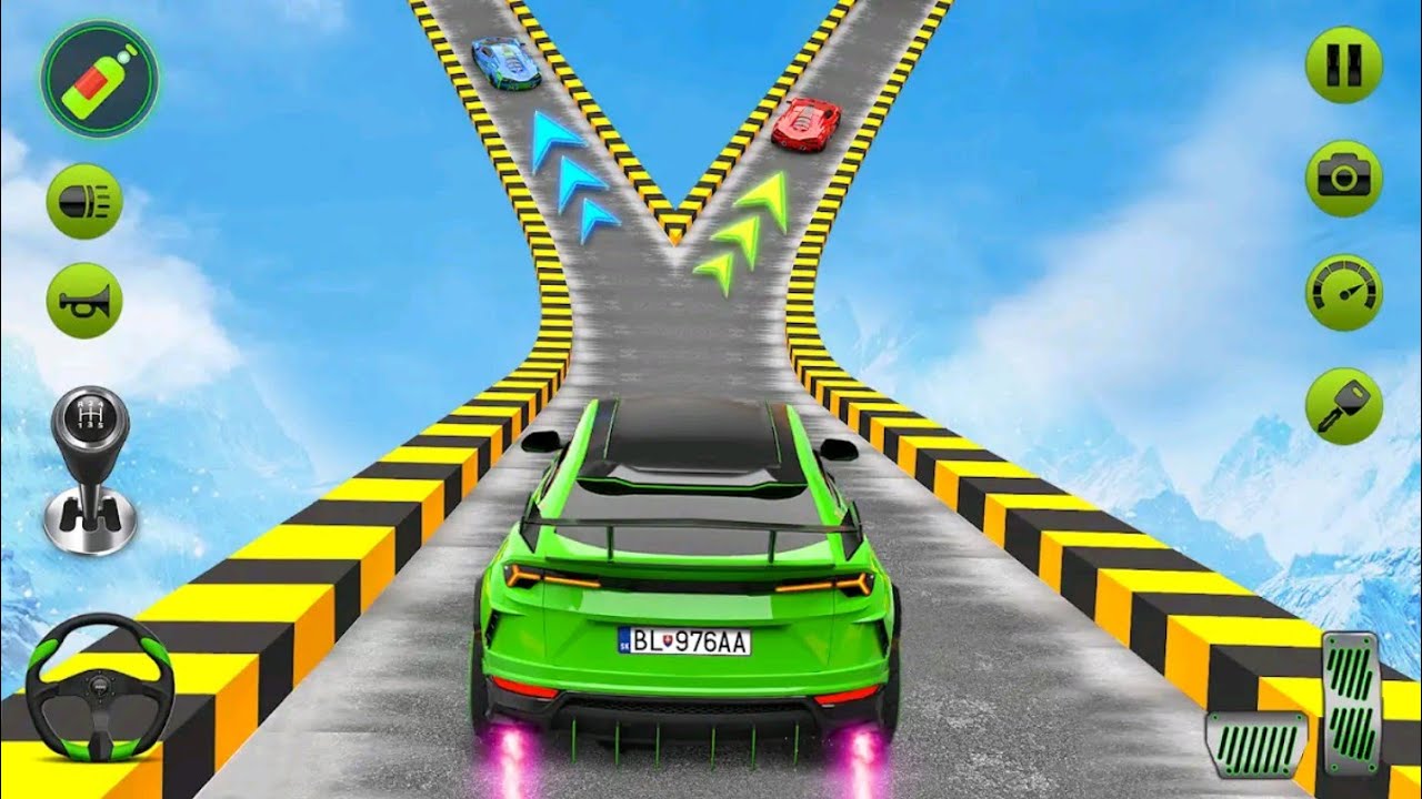 SPIDER-MAN!on Motorcycle in Spiral Bridge Stunt Ride - YouTube
