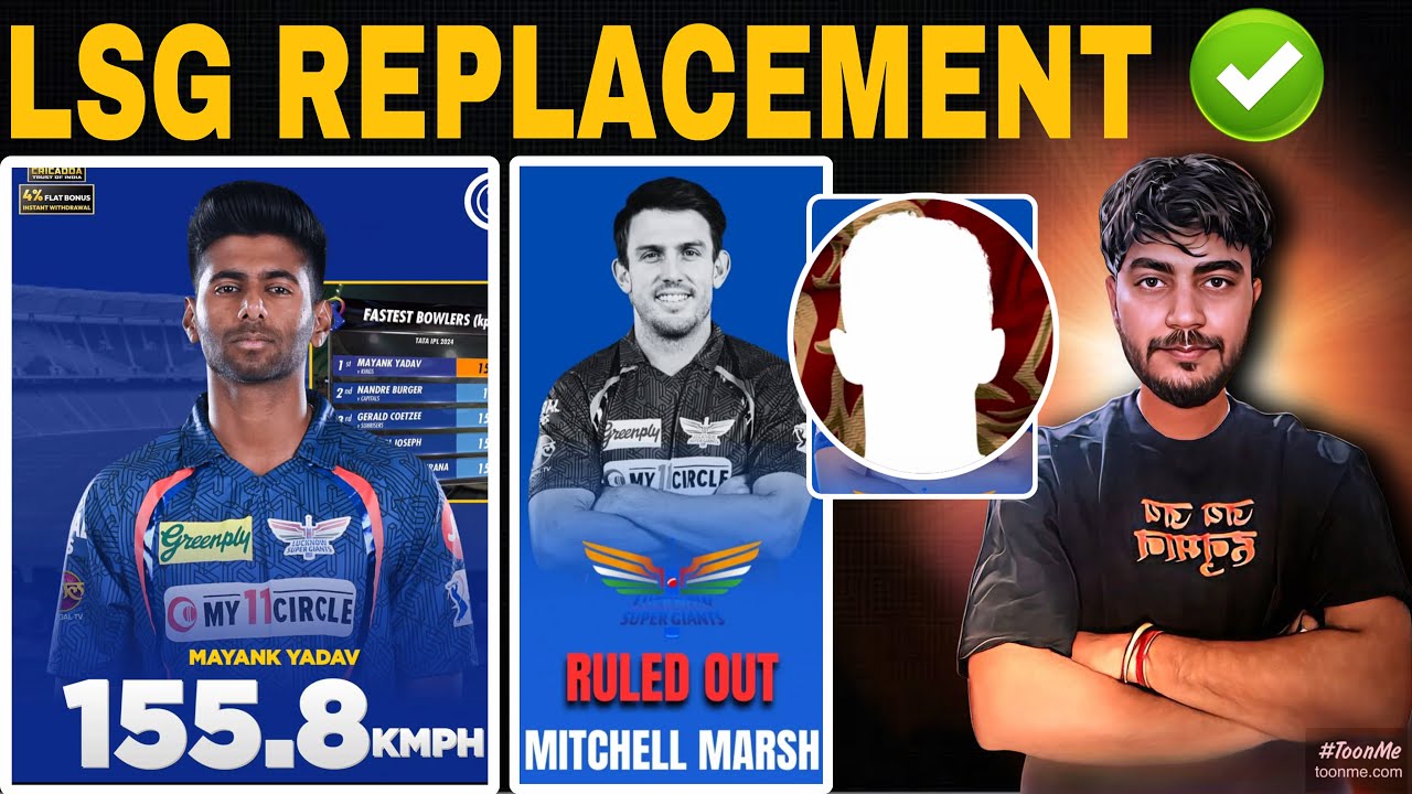 LSG : Mayank Yadav & Mitch Marsh Injury Reports and Replacement For IPL 2025 - YouTube
