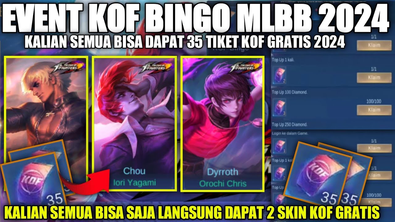 2RONDE EVENT KOF 2024!! BISA DAPAT 3 SKIN EPIC GRATIS 2024 | 35TIKET ...