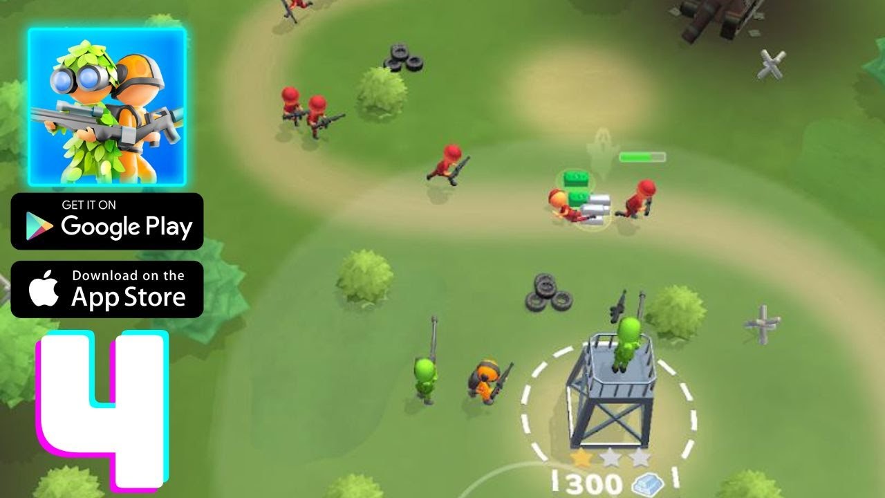 Army Defence Gameplay Walkthrough Part 4 (iOS, Android) - YouTube