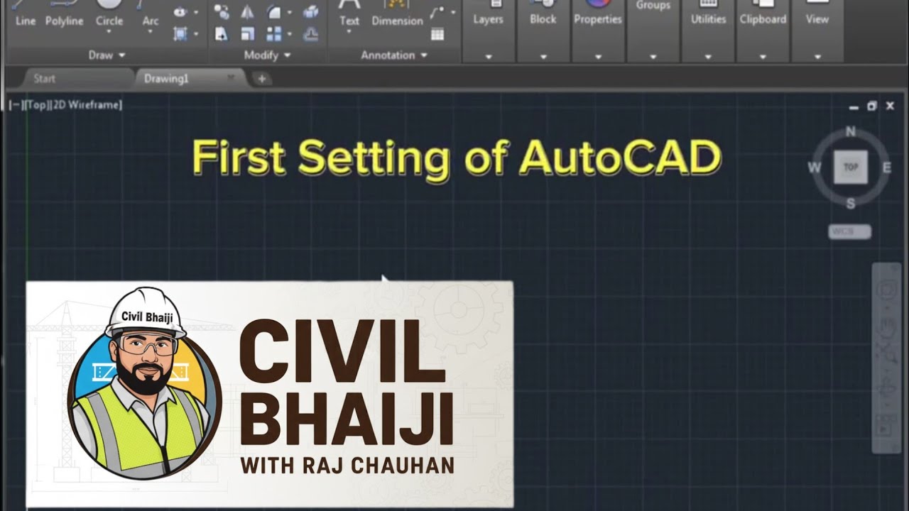 AutoCAD First Setup for beginners | Before DWG Drawing | Civil Bhaiji ...