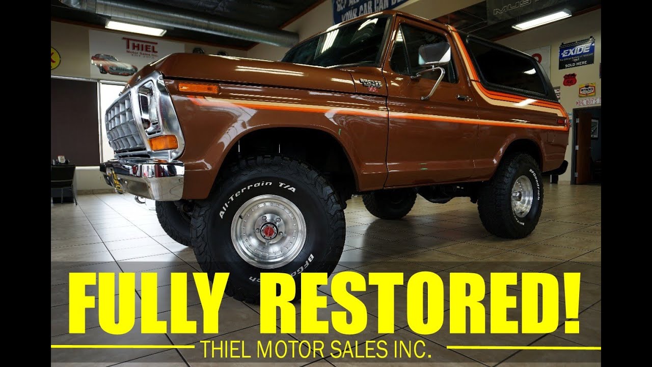 FULLY RESTORED 1978 Ford Bronco XLT Ranger 4X4 78 79 FOR SALE @ WWW ...