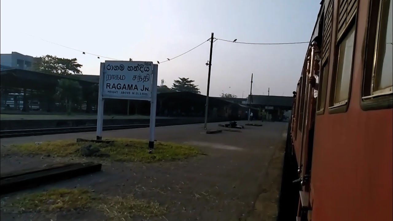 Chilaw Express Passing Ragama Junction Railway Station With Crazy ...