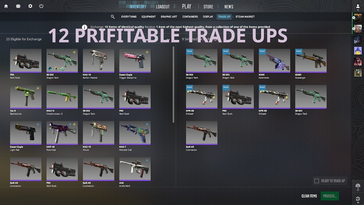 Doing 12 profitable cs2 trade ups (+giveaway) - YouTube