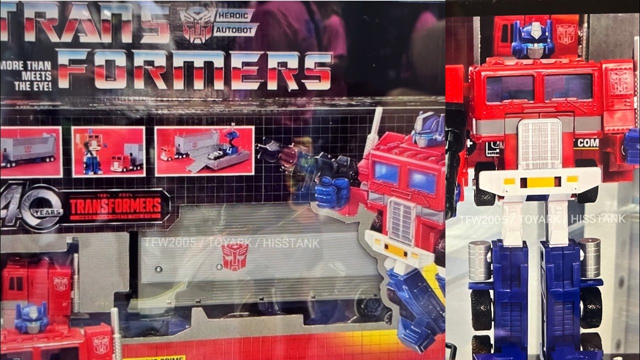 New transformers 40th anniversary Optimus prime revealed! SDCC animated ...