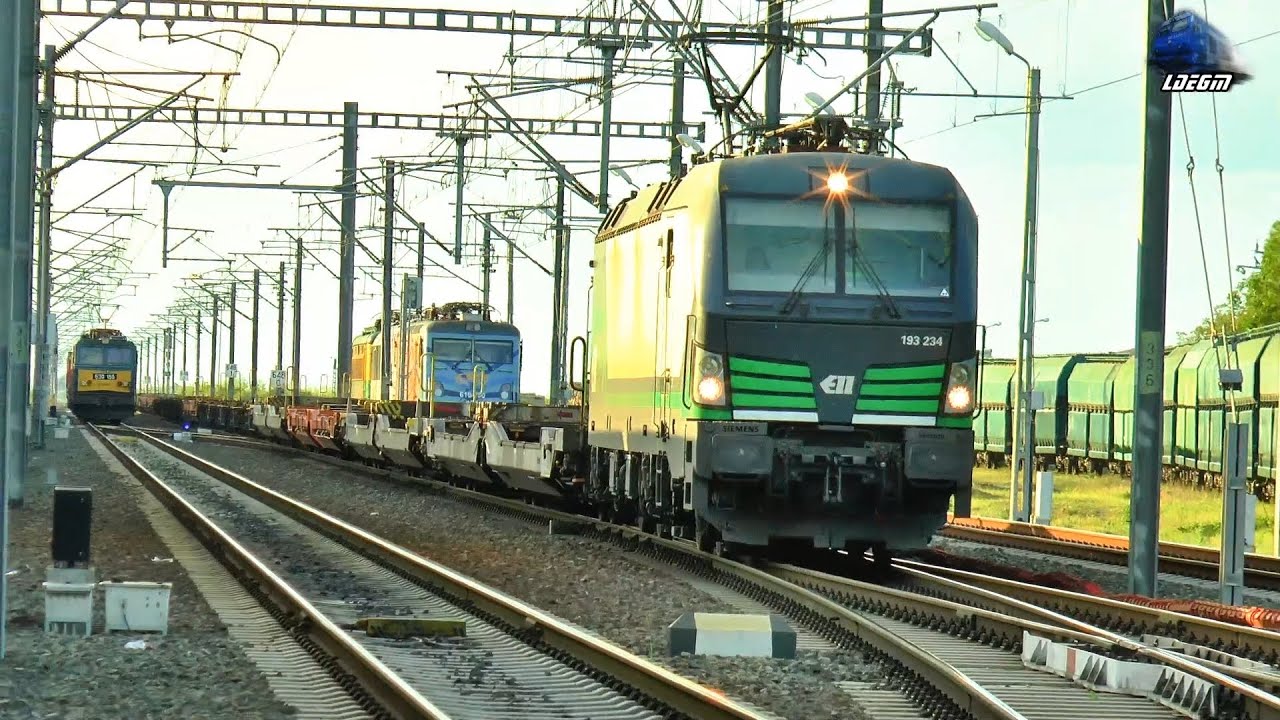 Siemens Vectron 193 234-2 & Tren FOX Rail Intermodal Train in Gara ...