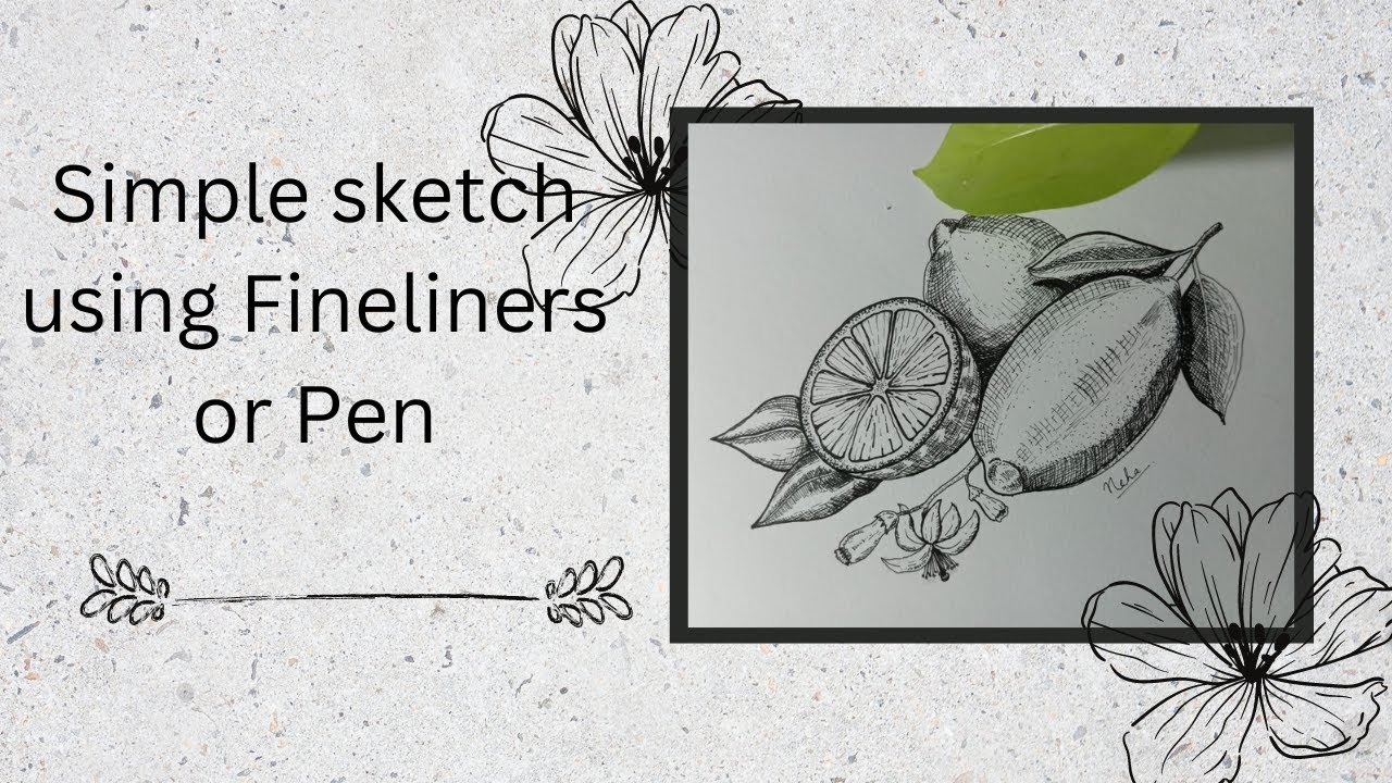 beginner friendly sketch using pen or fineliners. - YouTube