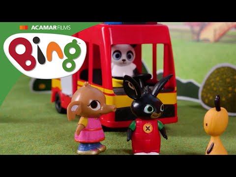 Bing, Sula and Pando play in a fire engine! | Toy Stop Motion | Bing's Playhouse