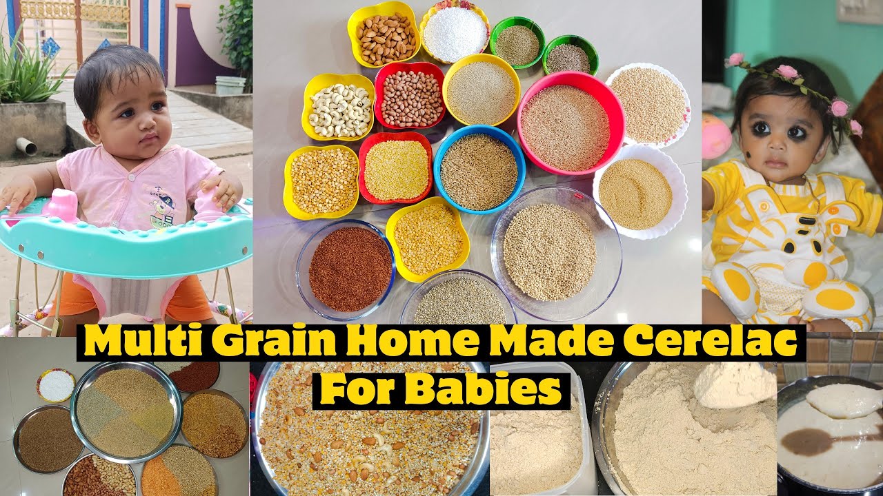Home Made Multi Grain Cerelac | Baby Food For 6M - 3Y || ఉగ్గు తయారు ...