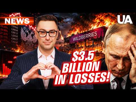 RUSSIAN STOCKS CRASH 30%! Drones burn down over 15 mega-hubs of WILDBERRIES and OZON