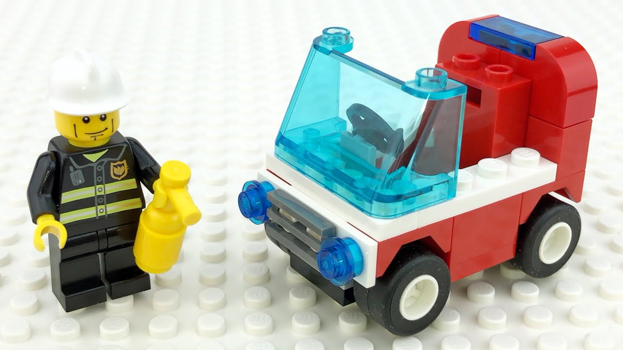 Cute Lego City 30001 Fireman’s Car 2009 Set Opening / Build / Overview ...