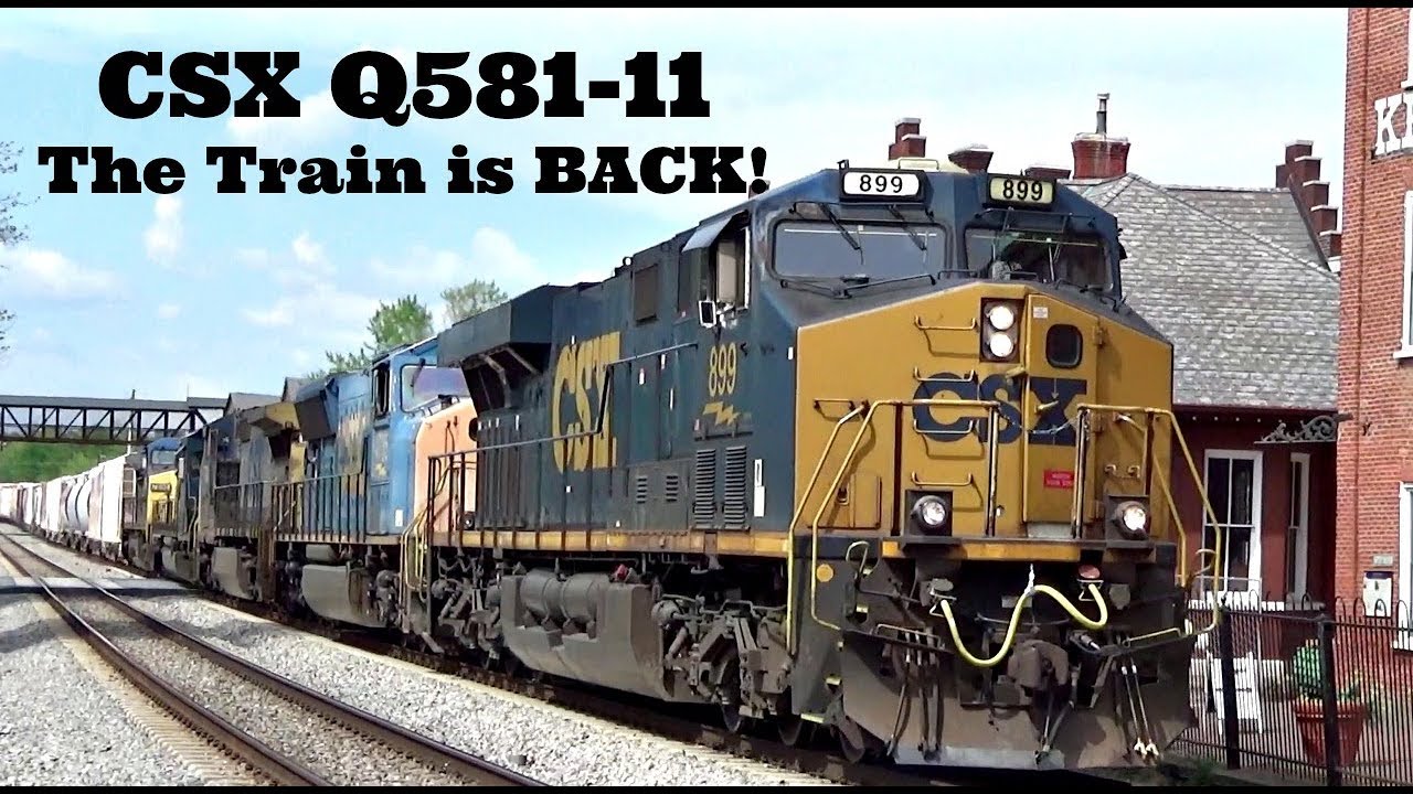 CSXT 899 ES44AH Leads CSX Q581-11 Southbound in Marietta, GA - YouTube