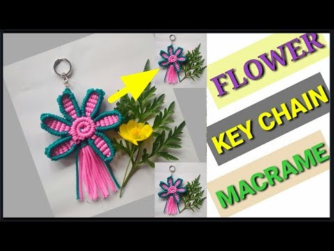 Tutorial Gantungan Kunci Bunga Dari Tali Kur Terbaru | Flower Key Chain ...