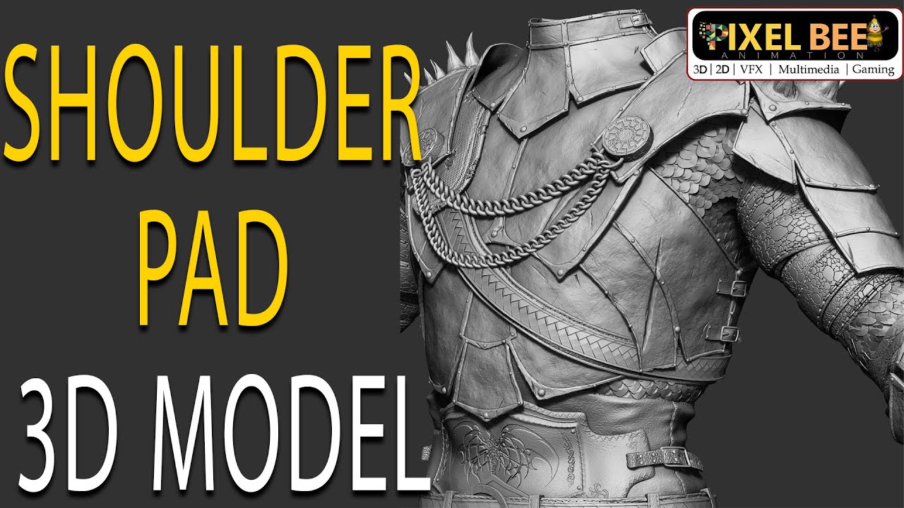 Shoulder Pad 3d model in maya | HUMAN model part-22 | Autodesk Maya ...