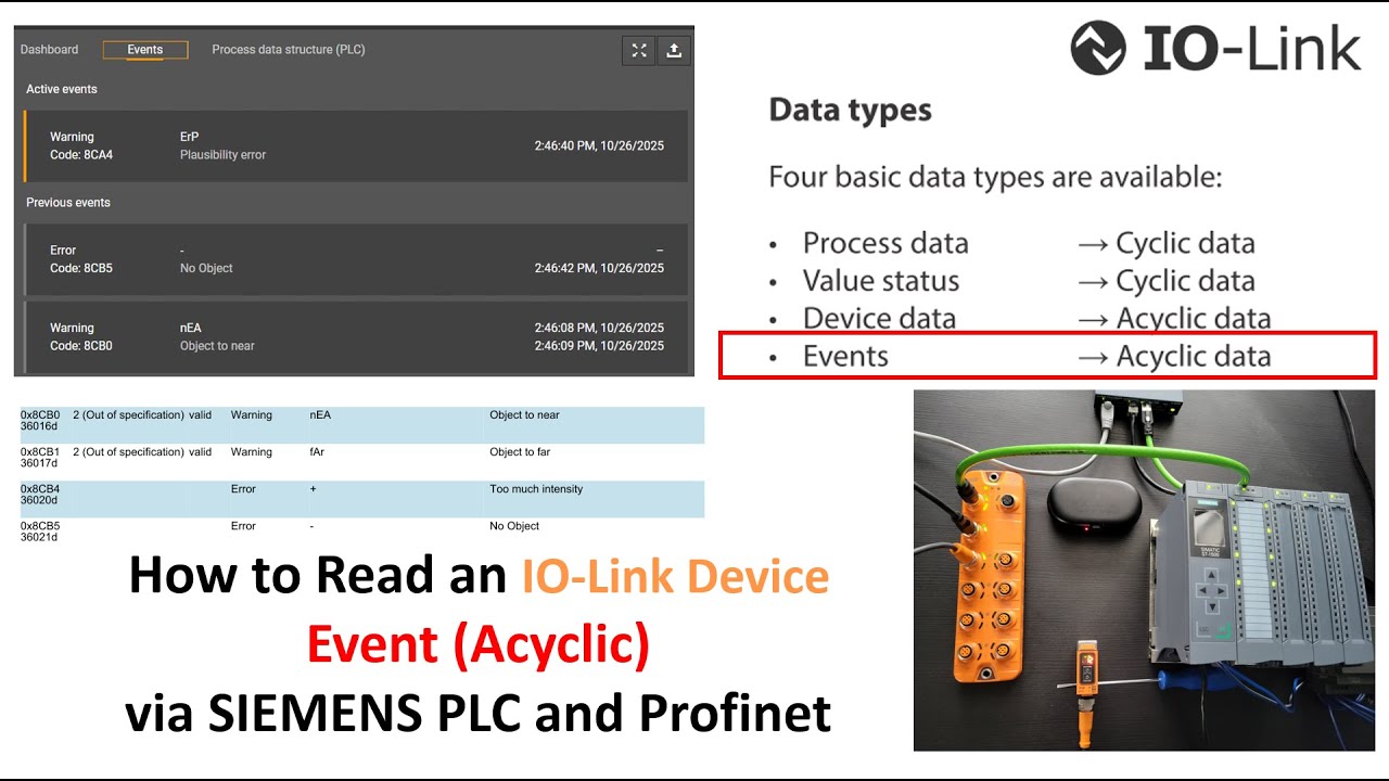 IOLK03. How to Read Event Diagnostic Code from an IO-Link Device - YouTube