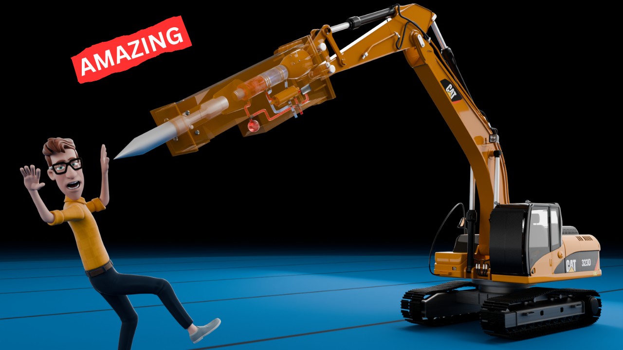 Amazing Hydraulic Rock Breaker Working - YouTube