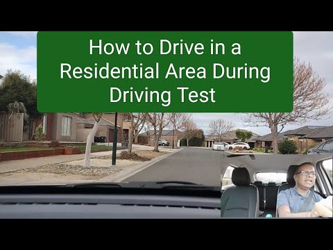 How to Drive in a Residential Area During Driving Test - YouTube