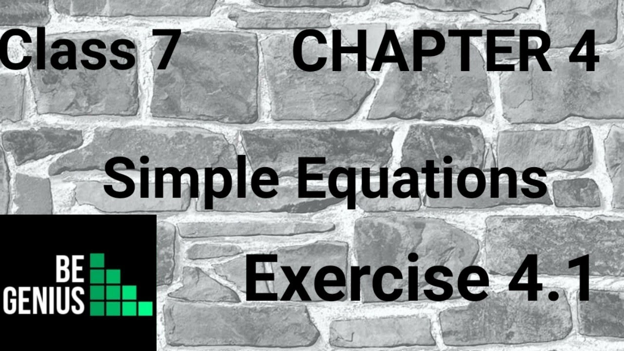 Class 7 Simple Equations - YouTube