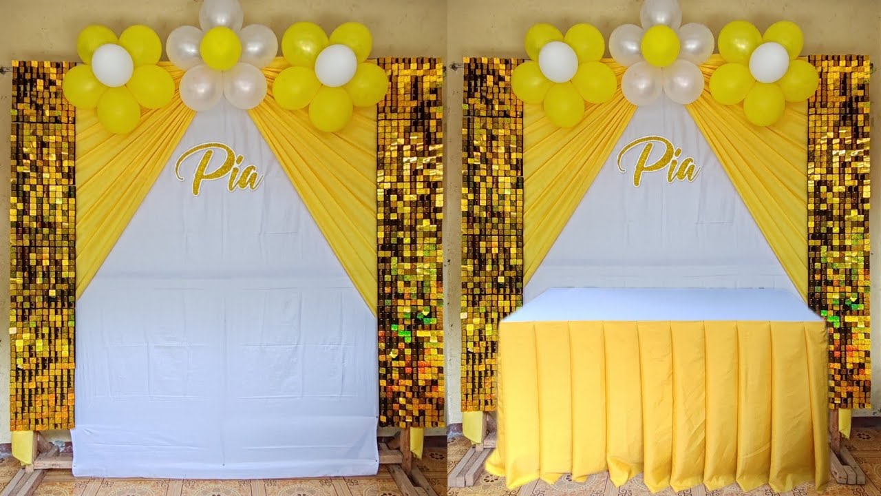 SIMPLE DIY BIRTHDAY BACKDROP IDEAS | HOME PARTY DECORATION IDEAS | Rex ...