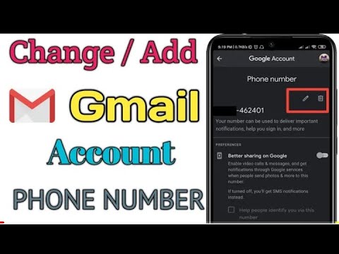 gmail me mobile number kaise change kare !! email id me mobile number kaise change kare
