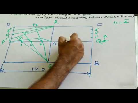 Ellipse by using Oblong Method Conics - YouTube