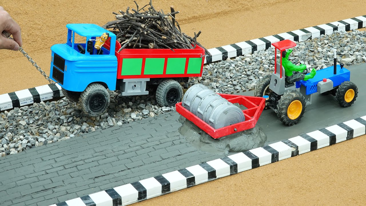 DIY roller science project for New Concrete Road Making - YouTube