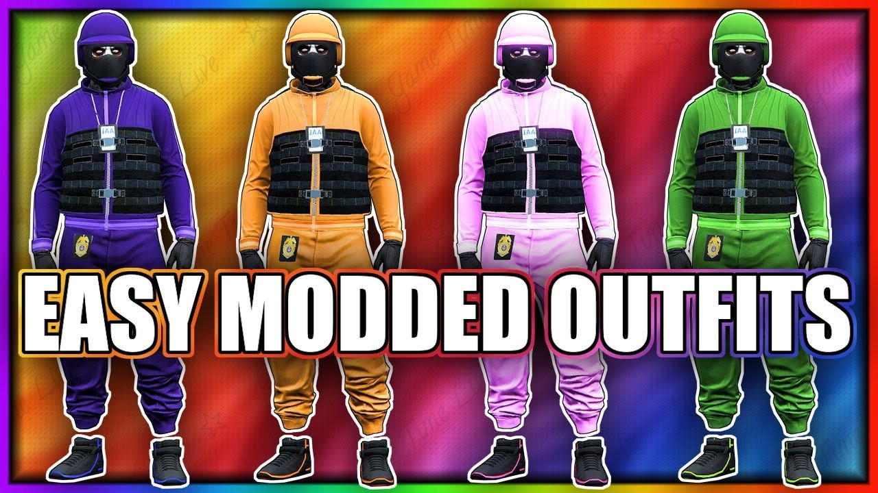 GTA5 I *NEW* Create 4 Easy Adversary Colored Modded Outfits! (MALE ...