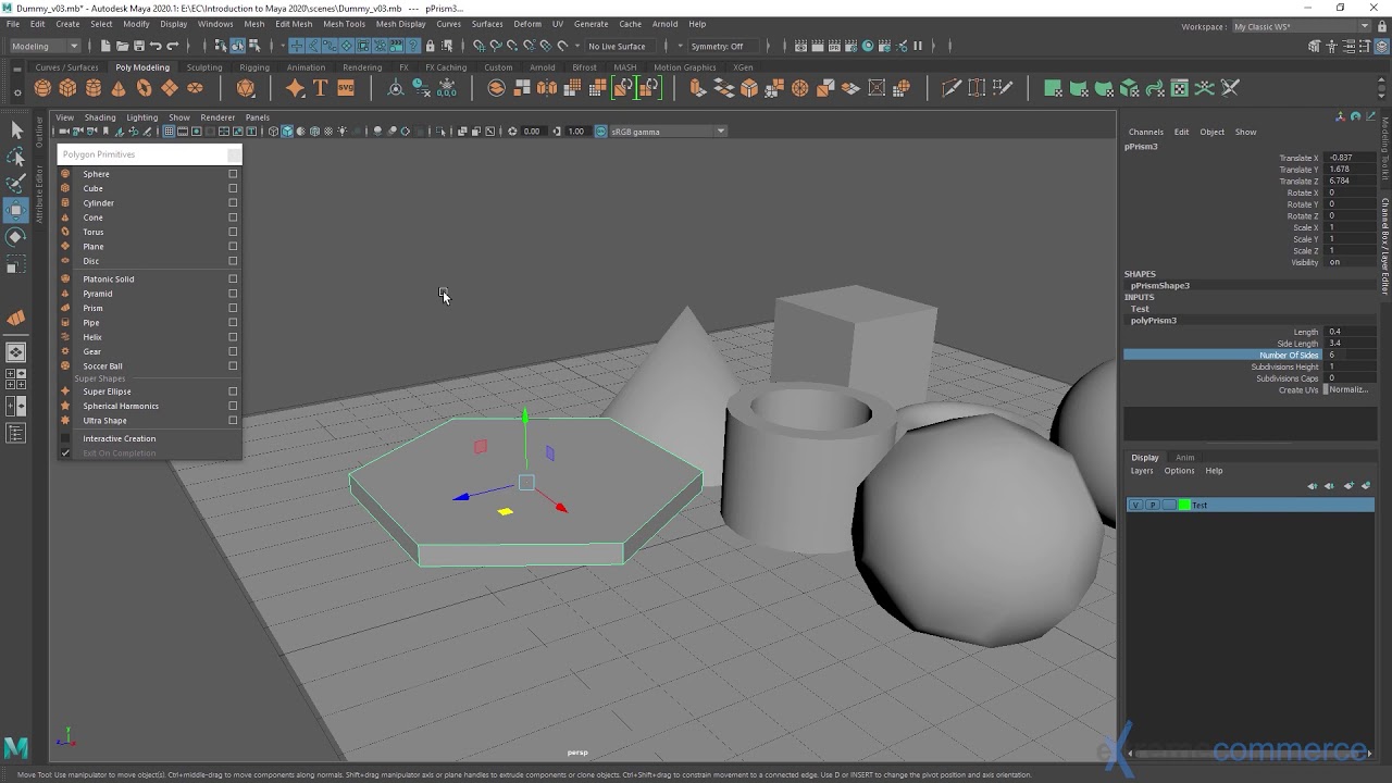 12: Layers and Objects | Maya 3D Animation | VBC Extreme Commerce - YouTube