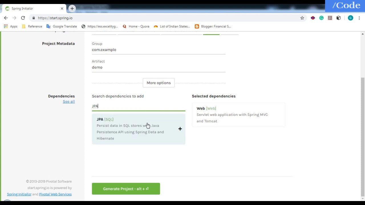 Spring Boot 19 - Add JPA Dependencies || Hindi - YouTube