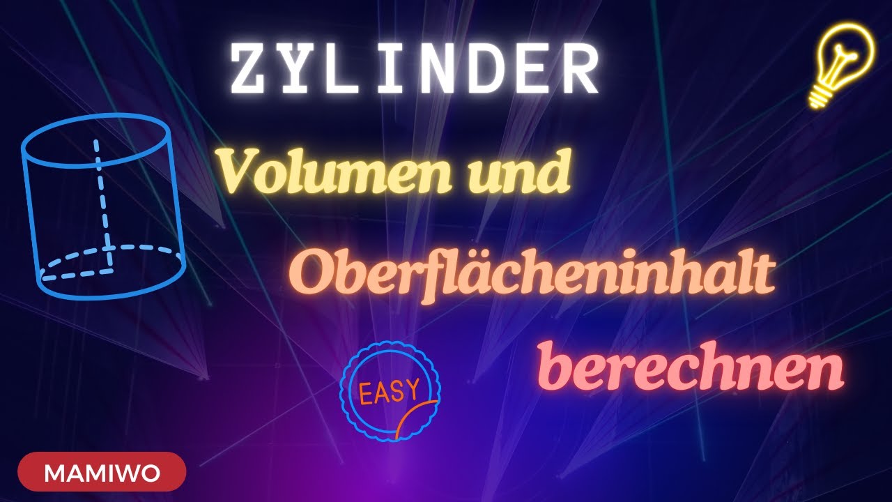 📘 Zylinder: Volumen & Oberfläche berechnen – einfach erklärt! - YouTube