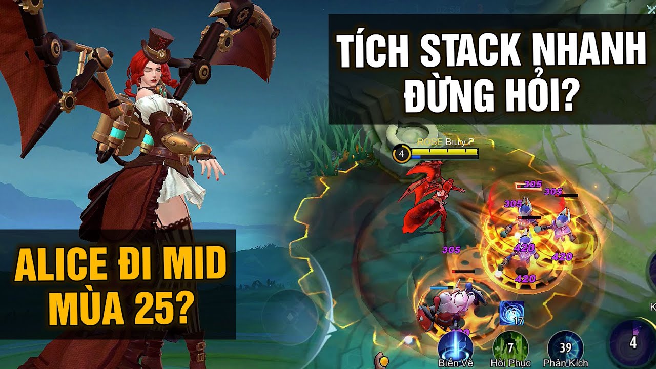 MLBB | ALICE ĐI MID TÍCH STACK NHANH ĐỪNG HỎI! MIYA BẮN MẤT MÁU NGƯỢC ...