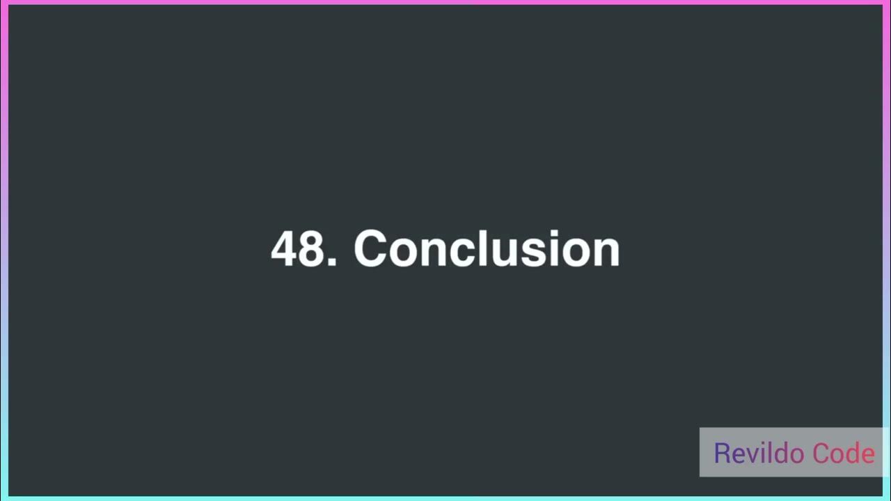 Conclusion React | React JS Course for Beginners | React JS Tutorial ...