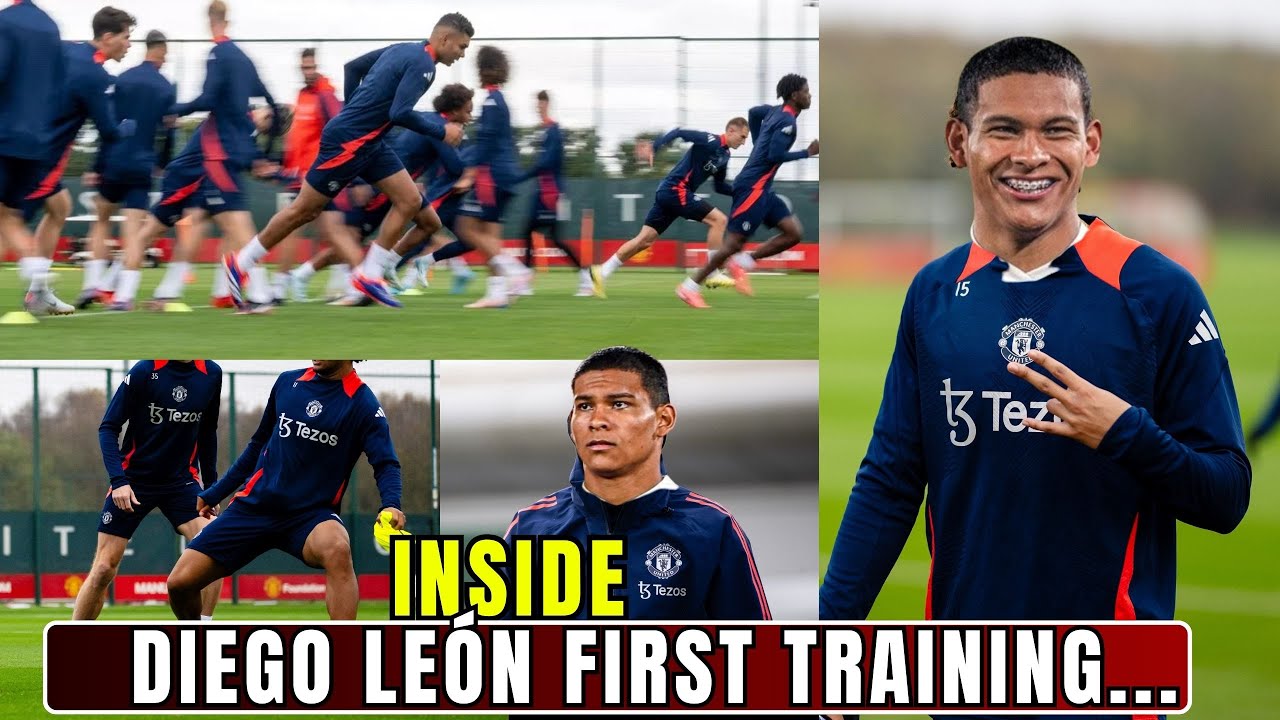 YESS! Diego León Storms Carrington For First Training At Manchester ...